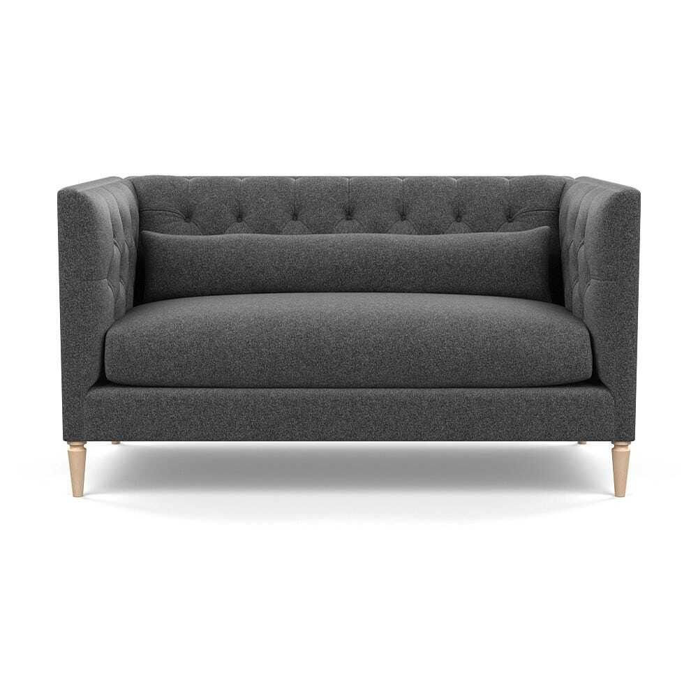 Heal's Balmoral 2 Seater Sofa Melton Wool Granite Natural Oak Feet ...