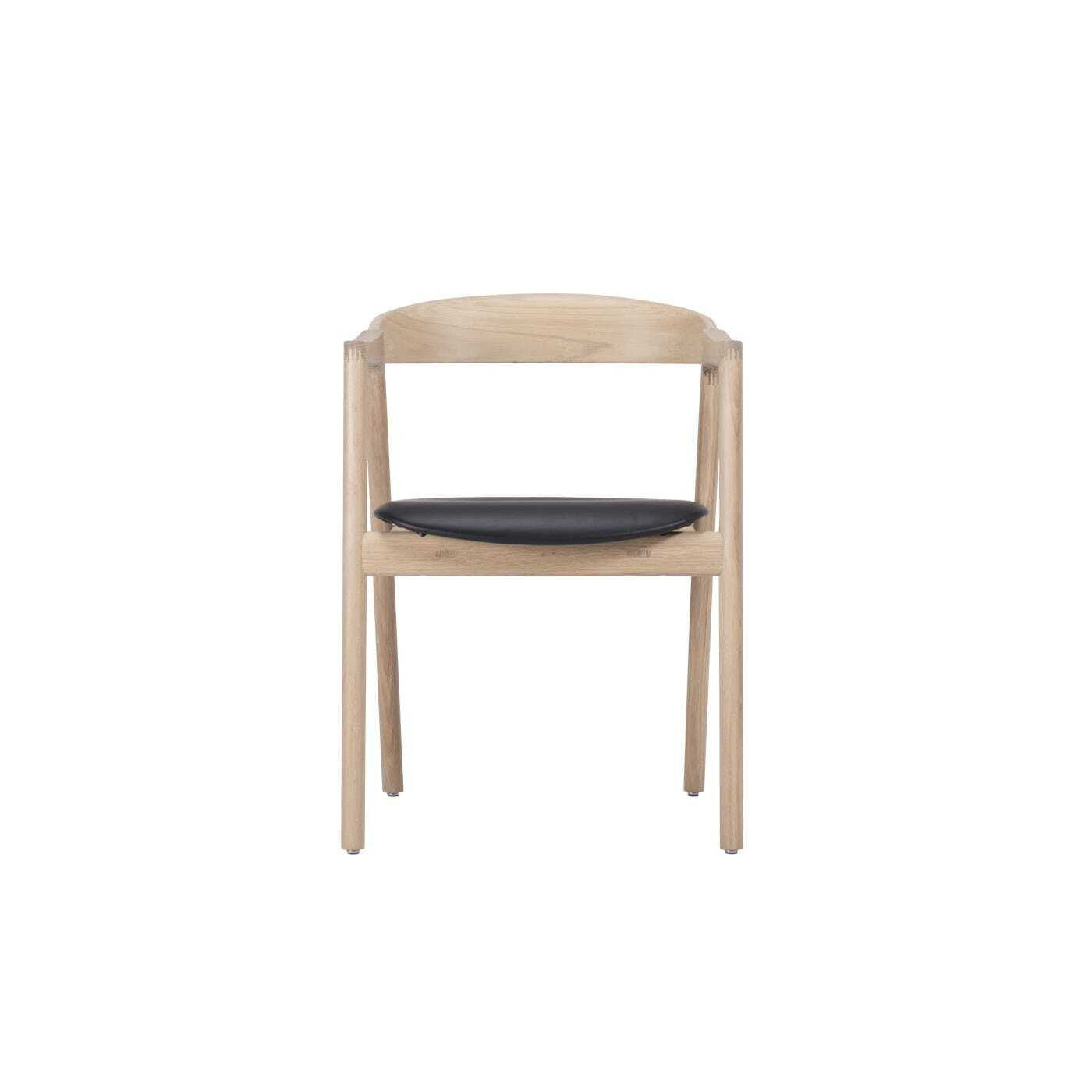 Gazzda Muna Chair Dakar Leather Black by Heal's | ufurnish.com