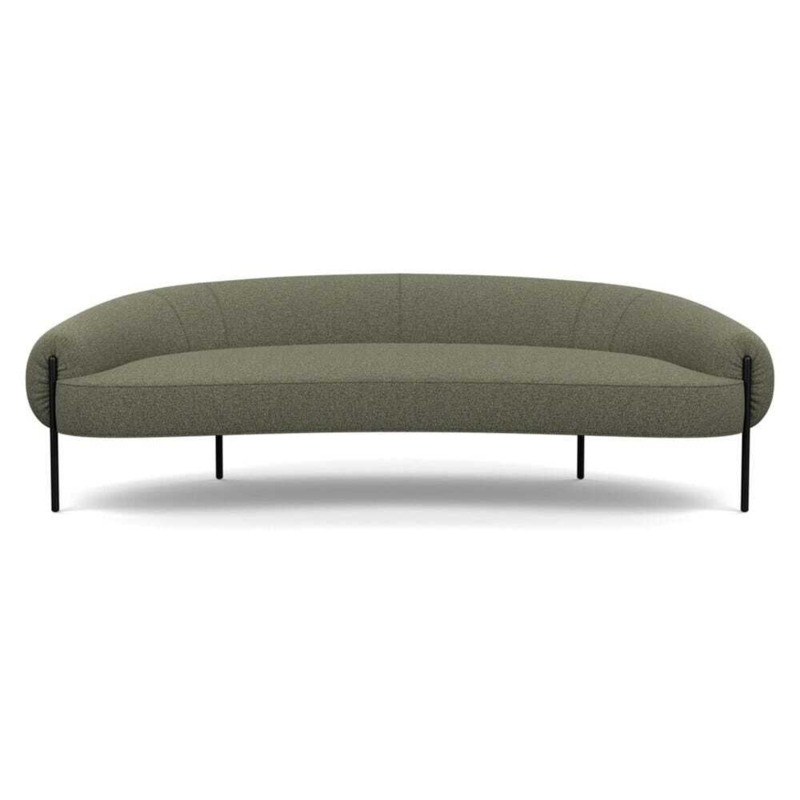 Heal's Isola 3 Seater Sofa Loop Boucle Forest Black Feet by Heal's ...