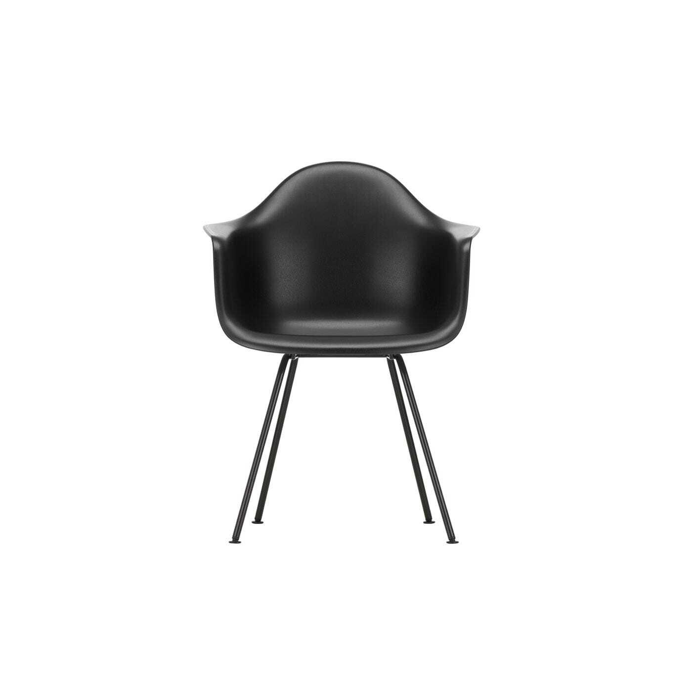 Vitra Eames DAX Armchair New Height Deep Black Basic Dark Powder Coated ...