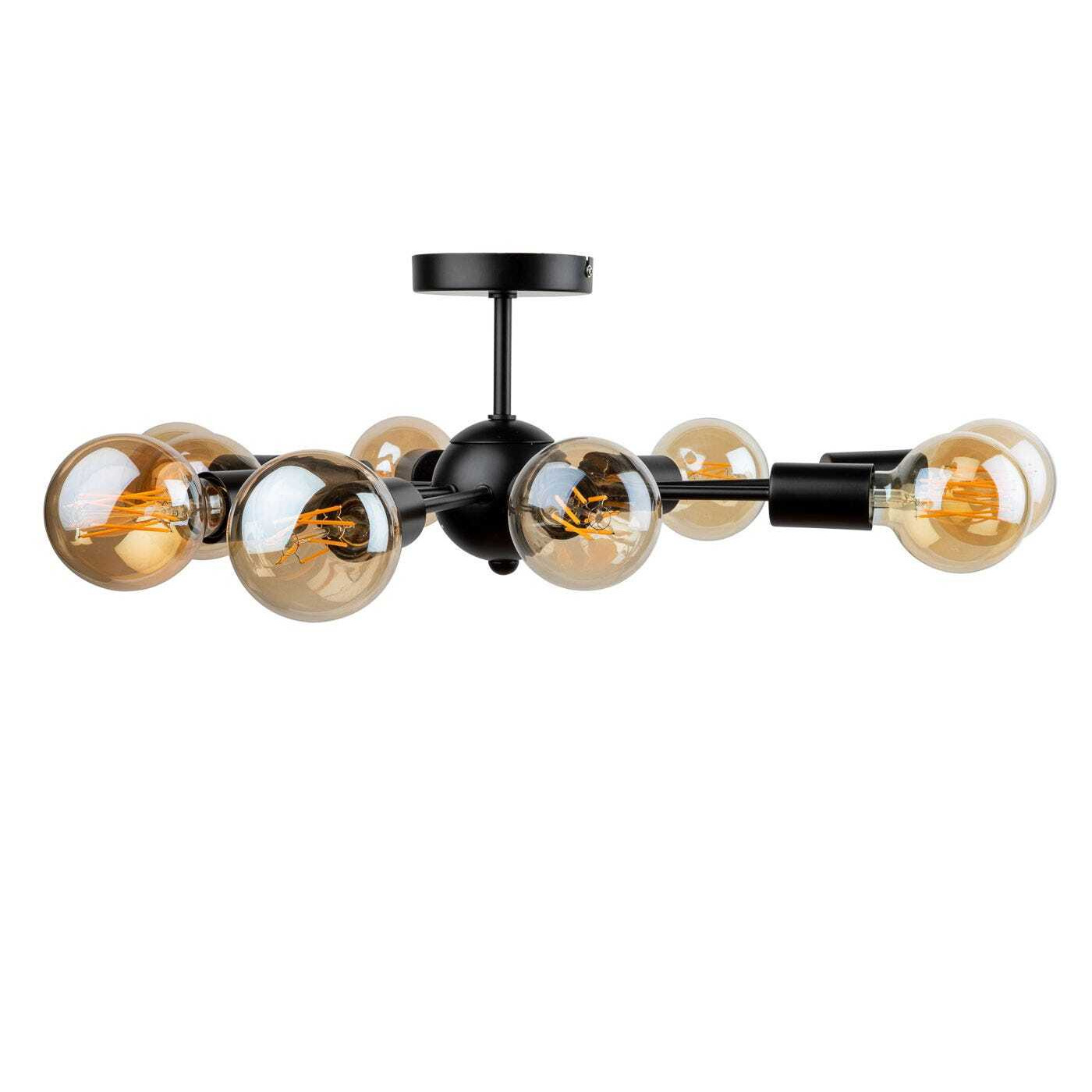 Heal's Mega Junction 9 Arm Flush Chandelier Black by Heal's | ufurnish.com