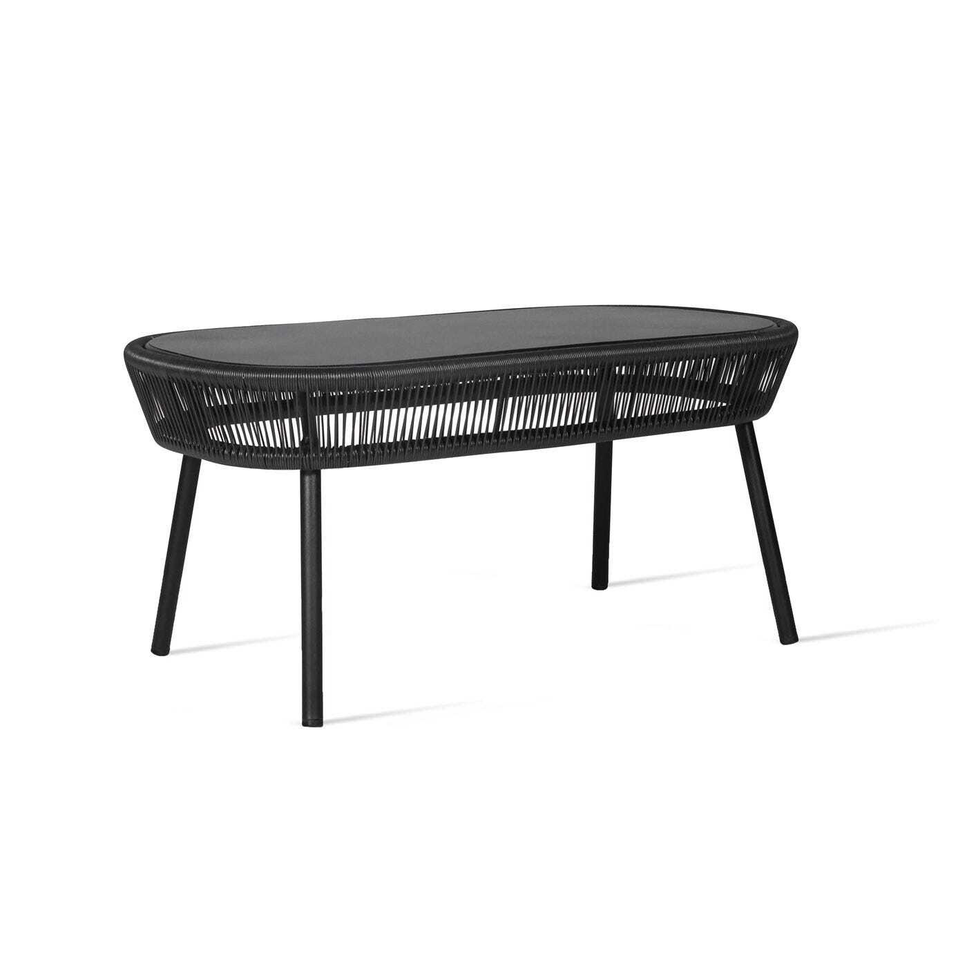 Vincent Sheppard Loop Outdoor Coffee Table Black Rope by Heal's | ufurnish.com