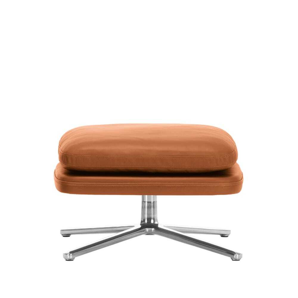 Vitra Grand Relax Ottoman Leather Cognac Polished Base Felt Glides by ...