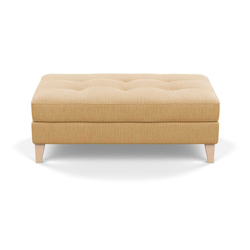 Heal's Mistral Footstool Brushed Cotton Mist Natural Feet - Heal's UK ...