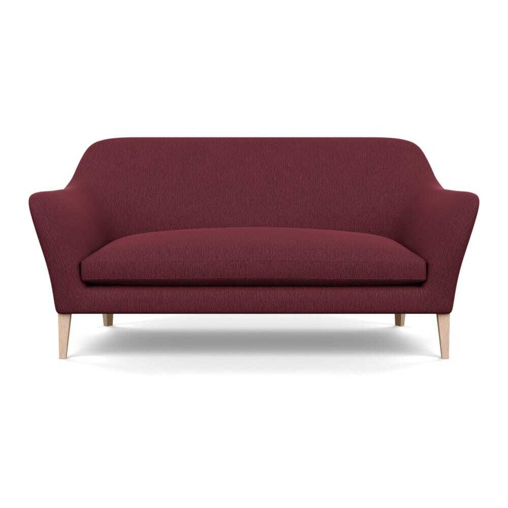 Heal's Wallis 3 Seater Sofa Smart Linen Mix Maroon Natural Ash Feet by ...