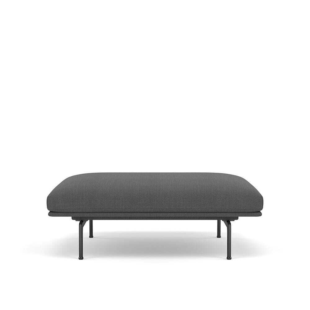 Muuto Outline Pouf Kvadrat Remix Fabric Dark Grey 163 - Heal's UK ...