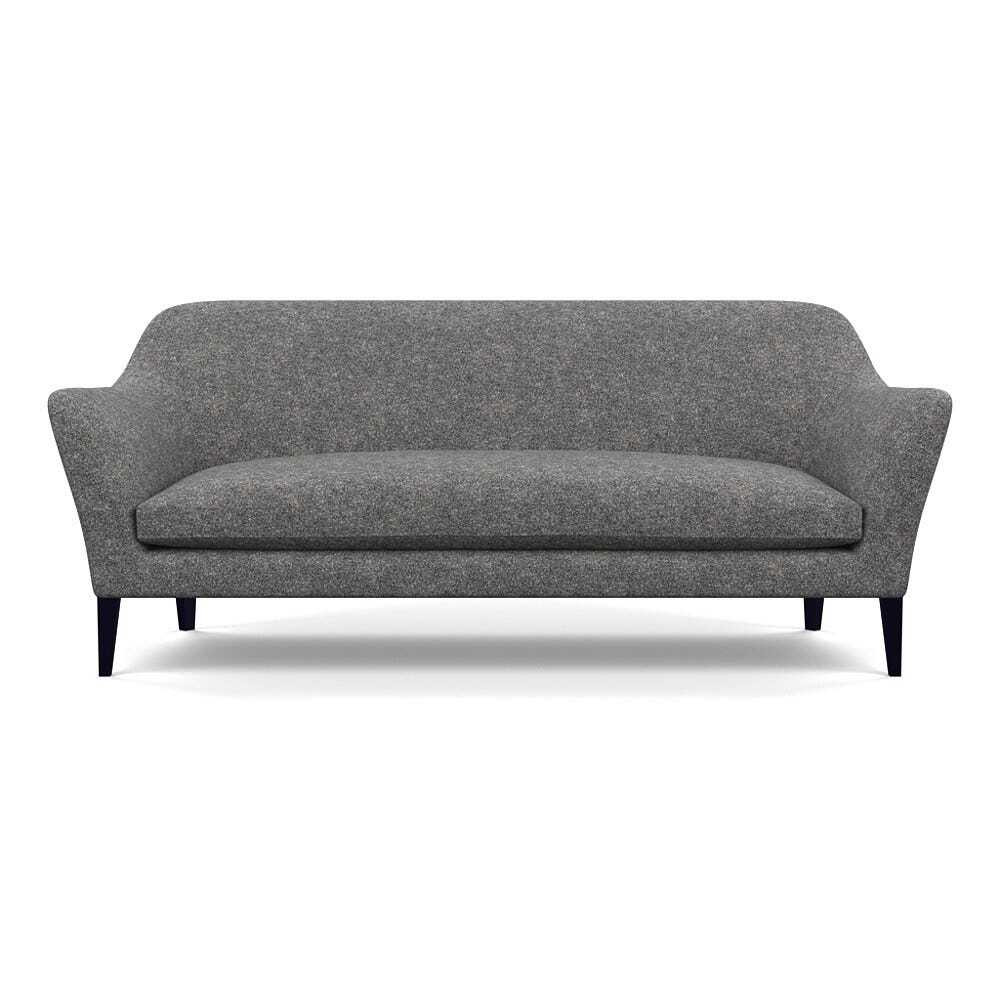 Heal's Wallis 4 Seater Sofa Melton Wool Shale Black by Heal's ...