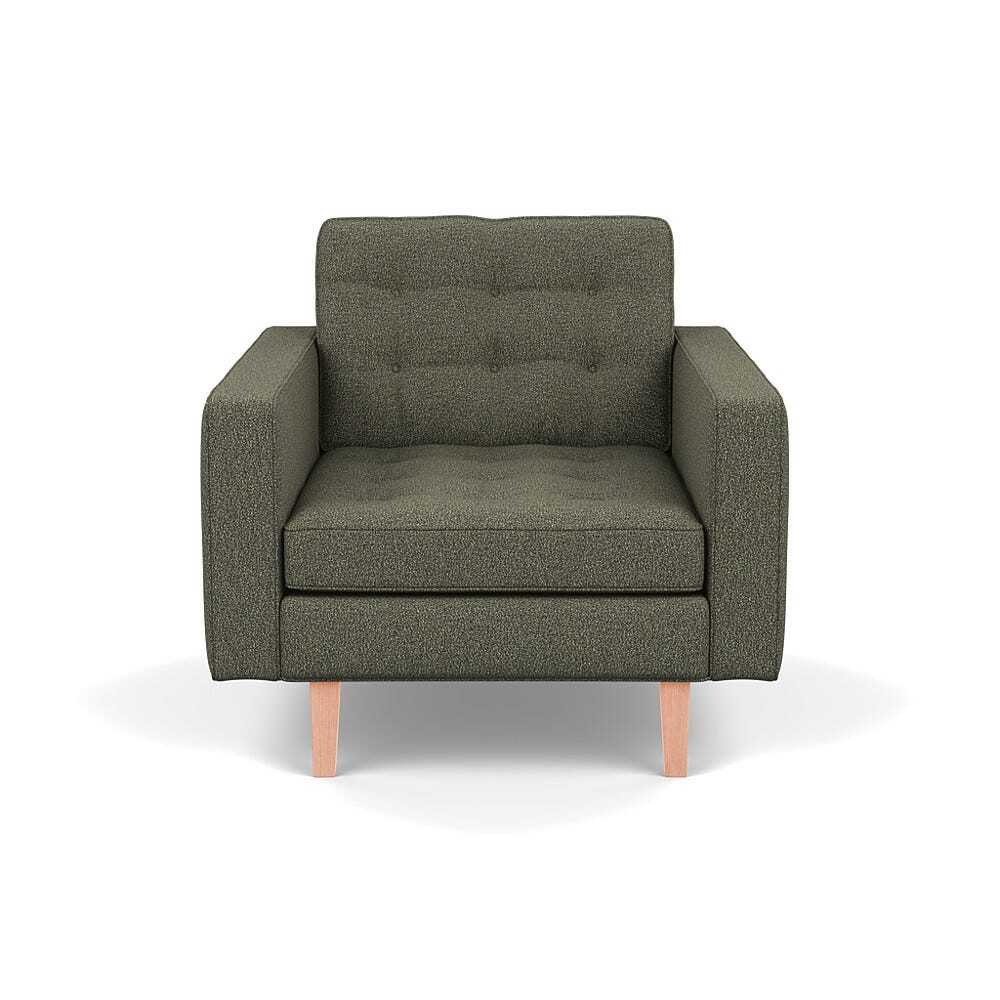Heal's Hepburn Armchair Loop Boucle Forest Natural by Heal's | ufurnish.com