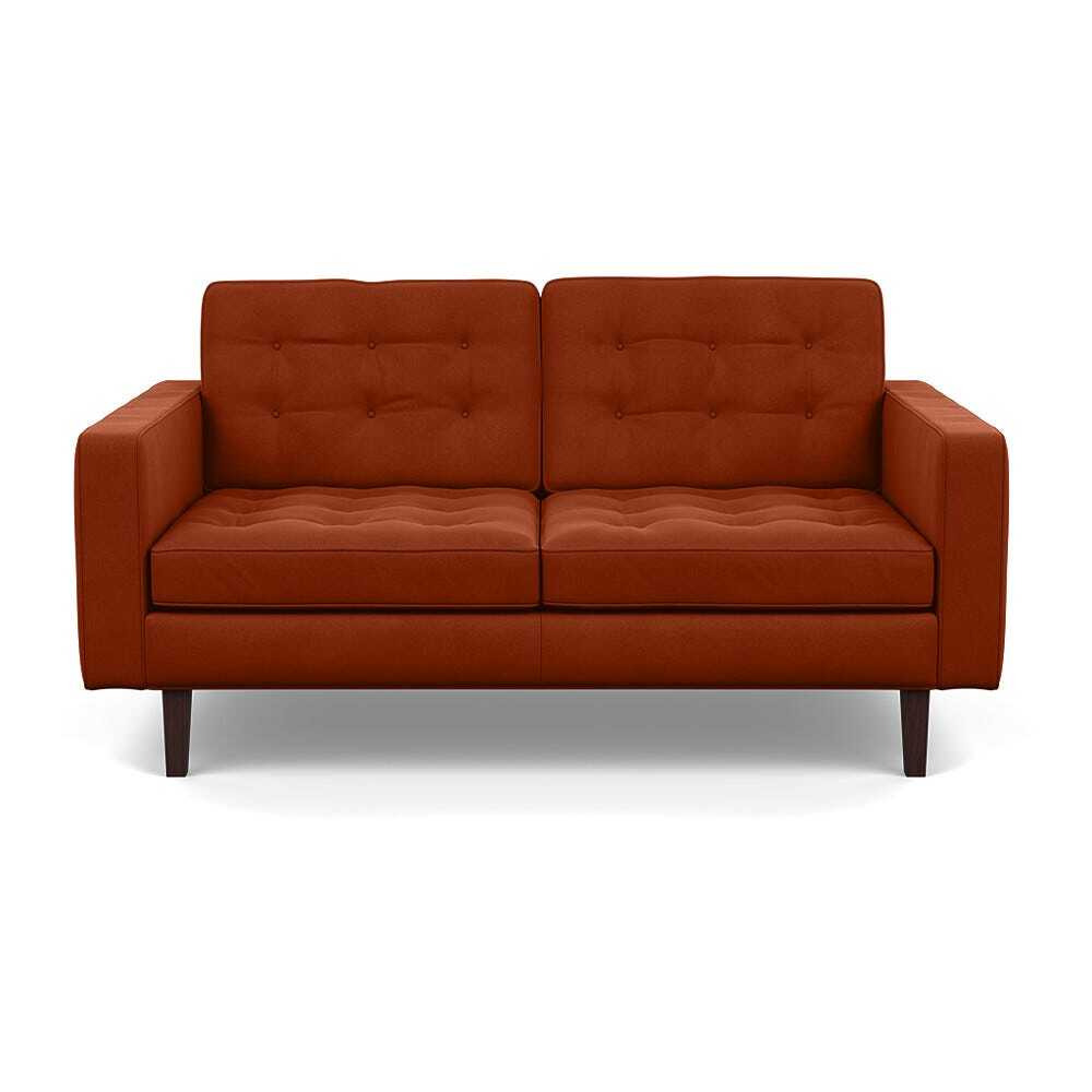 Heal's Hepburn 2 Seater Nobilis Velvet Rust Black by Heal's | ufurnish.com