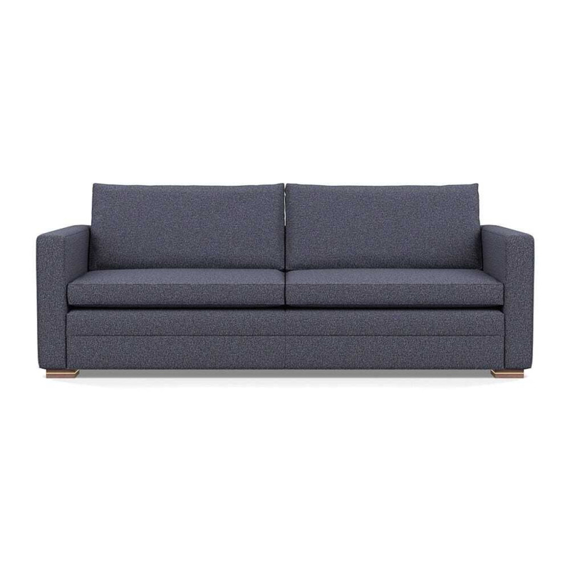 Heal's Palermo 4 Seater Sofa Loop Boucle Navy Brass/Walnut Feet by Heal ...