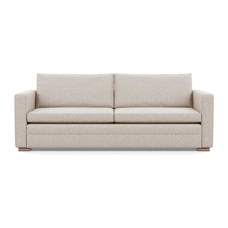 Heal's Palermo 4 Seater Sofa Loop Boucle Taupe Brass/Walnut Feet by ...