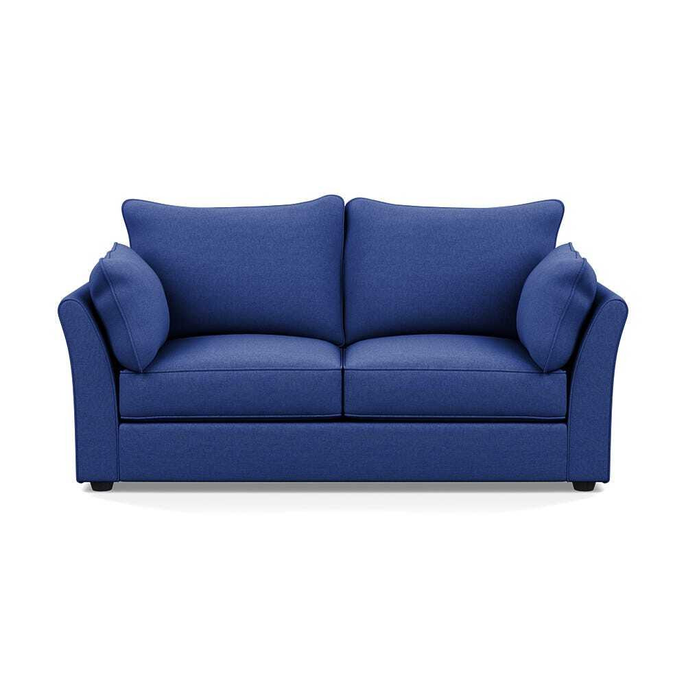 Heal's Tailor 3 Seater Sofa Brushed Cotton Cobalt Black Feet by Heal's | ufurnish.com
