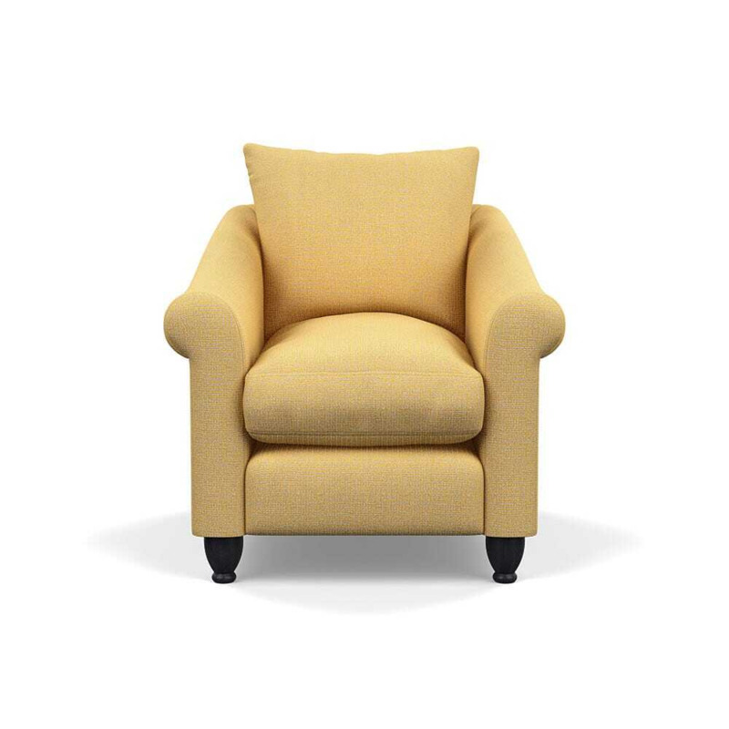 Heal's Devon Armchair Tejo Recycled Ochre Black Stain Beech Feet by ...