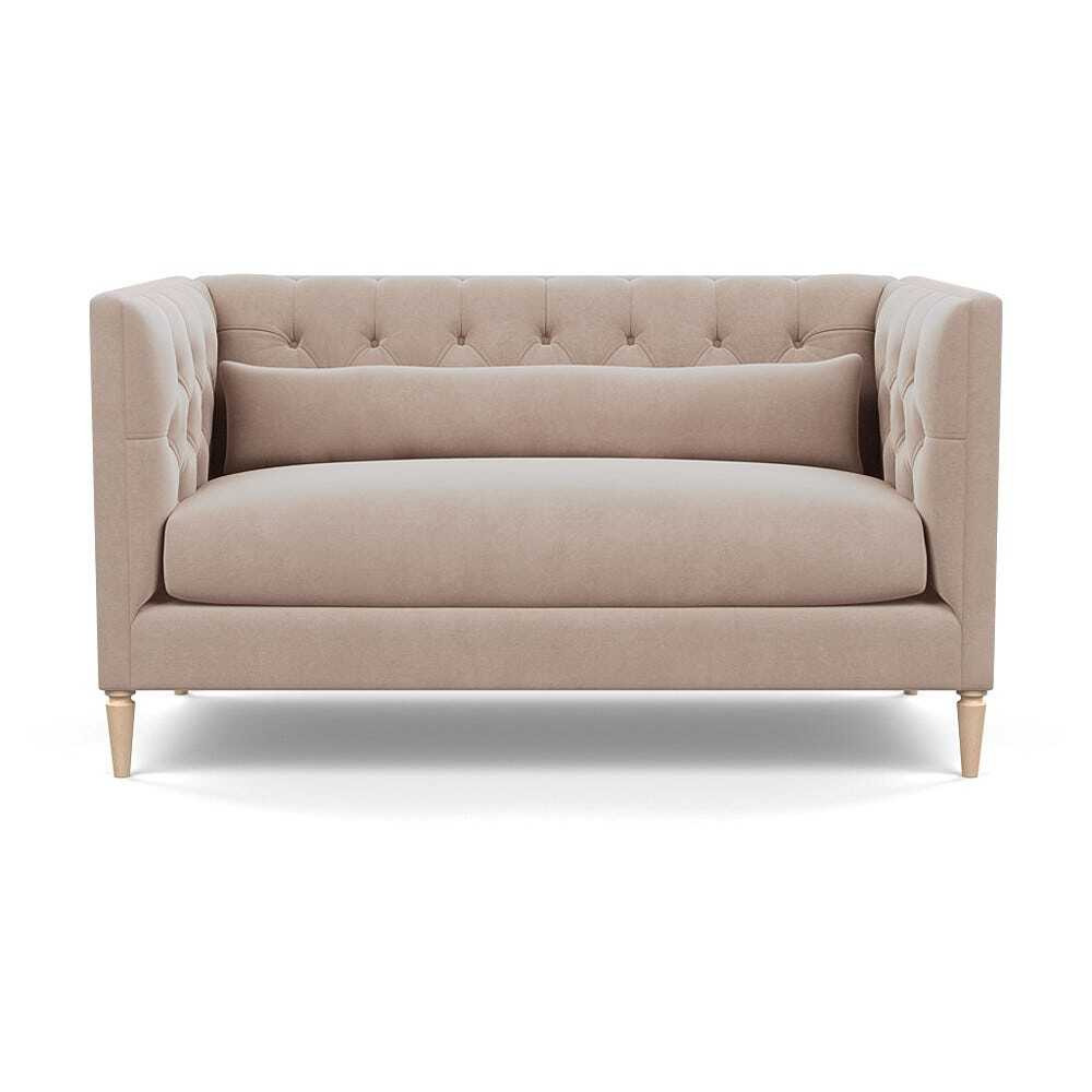 Heal's Balmoral 2 Seater Sofa Smart Velvet Pebble Natural Oak Feet ...