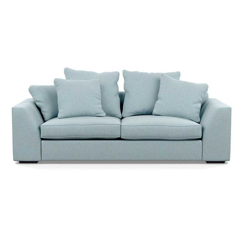 Heal's Cumulus 4 Seater Sofa Smart Linen Mix Duck Egg Black Feet by ...