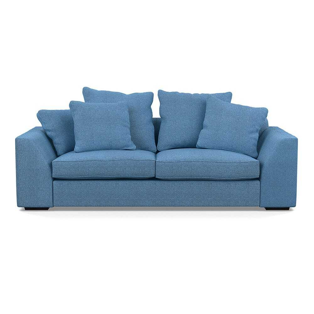 Heal's Cumulus 4 Seater Sofa Tejo Recycled Cobalt Black Feet by Heal's ...