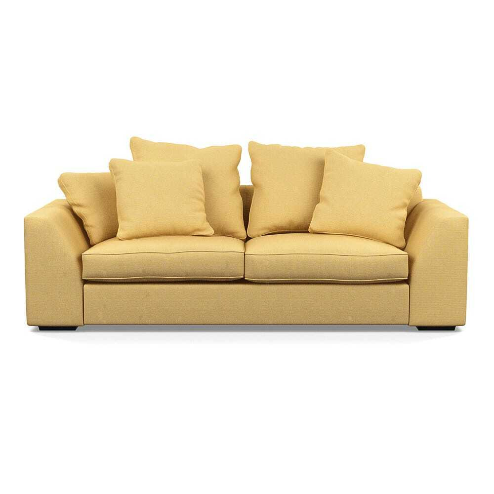 Heal's Cumulus 4 Seater Sofa Tejo Recycled Ochre Black Feet by Heal's ...