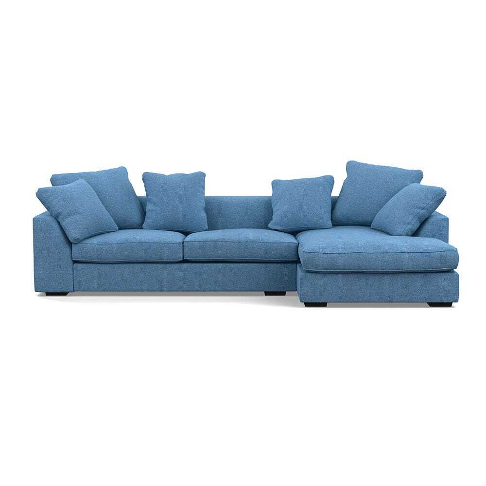 Heal's Cumulus Right Hand Facing Corner Sofa Tejo Recycled Cobalt Black ...