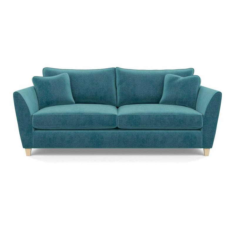 Heal's Torino 4 Seater Sofa Smart Luxe Velvet Airforce Blue Natural ...