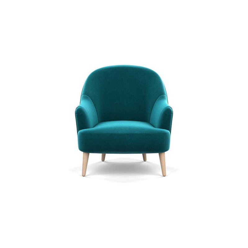 Heal's Elgin Chair Smart Velvet Petrol Natural Feet by Heal's ...