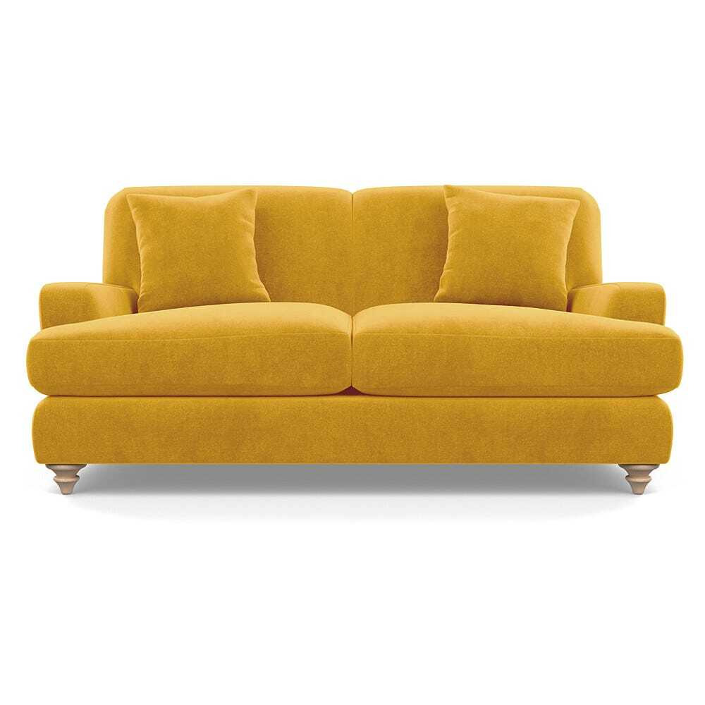 Heal's Hampstead 3 Seater Sofa Smart Luxe Velvet Canary Natural Feet - Heal's UK Furniture by ...