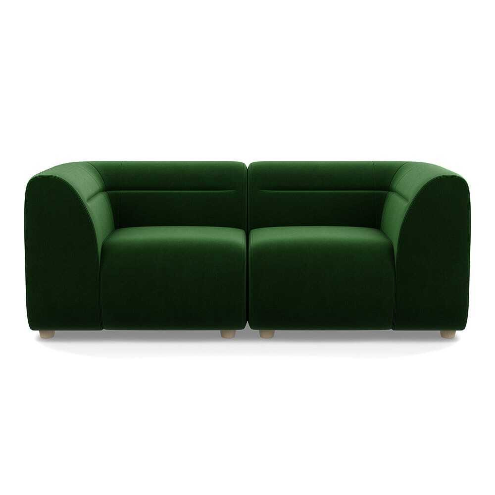Heal's Lilli 2 Seater Sofa Smart Velvet Forest Natural Beech Feet by ...