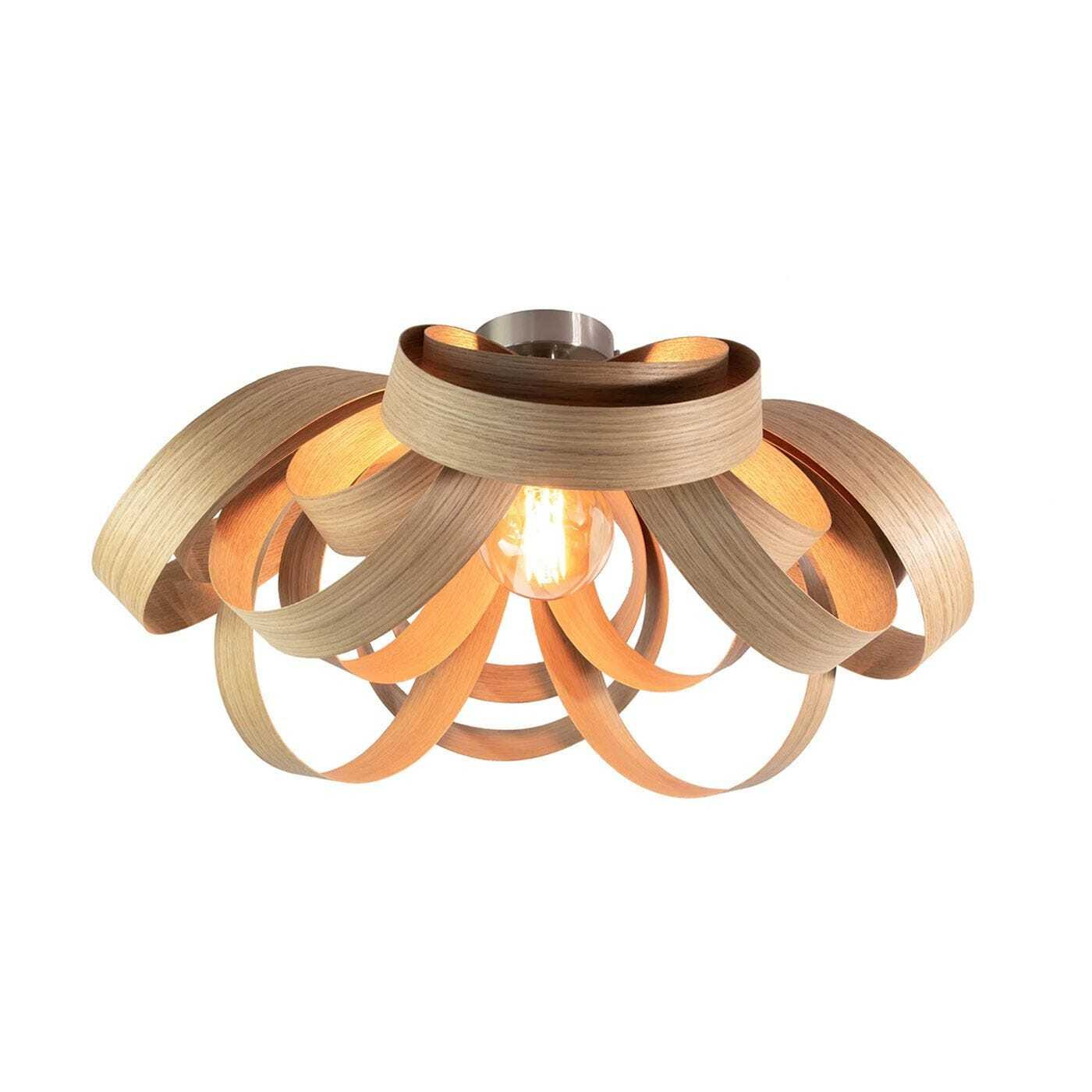 Tom Raffield Skipper Flush Ceiling Pendant Oak by Heal's | ufurnish.com