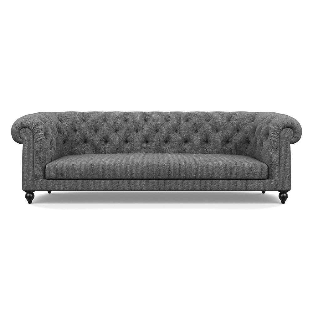 Heal's Fitzrovia 4 Seater Sofa Tejo Recycled Noir Black Painted Oak ...