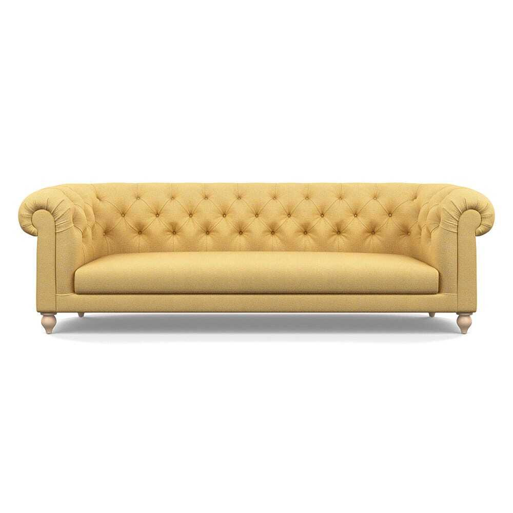 Heal's Fitzrovia 4 Seater Sofa Tejo Recycled Ochre Natural Oak Feet by ...