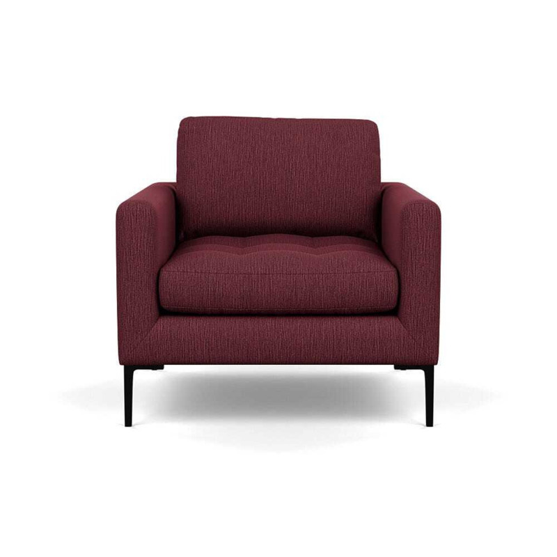 Heal's Eton Armchair Smart Linen Mix Maroon Black Feet by Heal's ...
