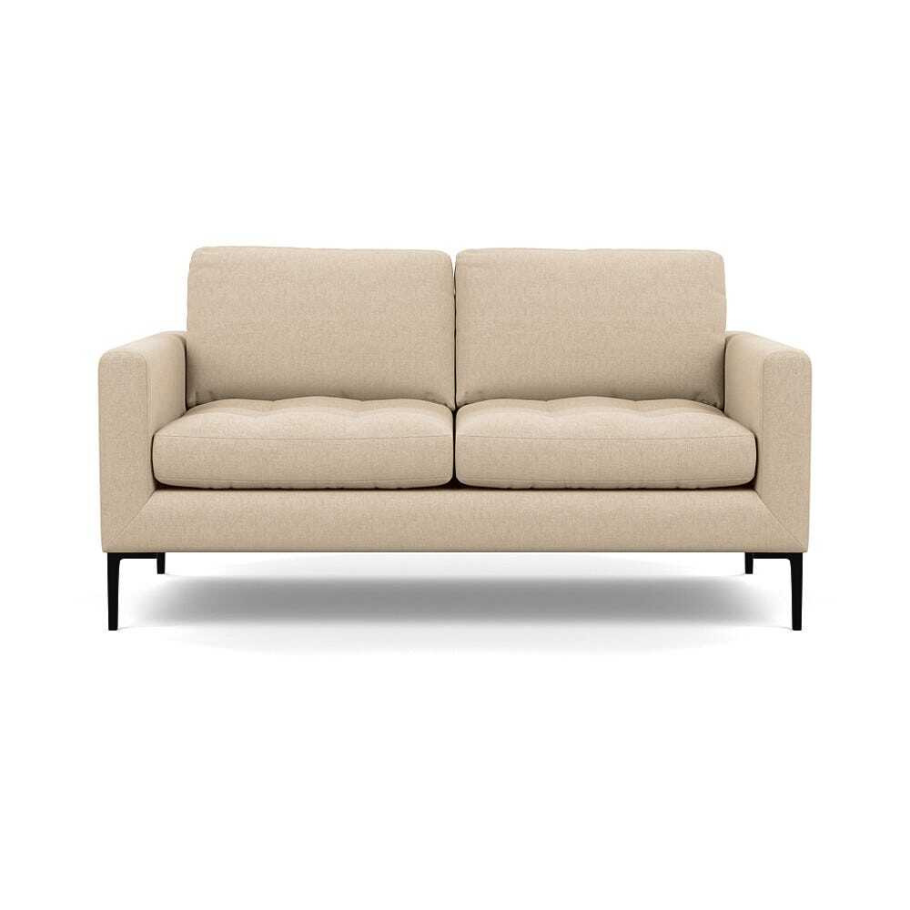 Heal's Eton 2 Seater Sofa Brushed Cotton Oat Black Feet - Heal's UK ...