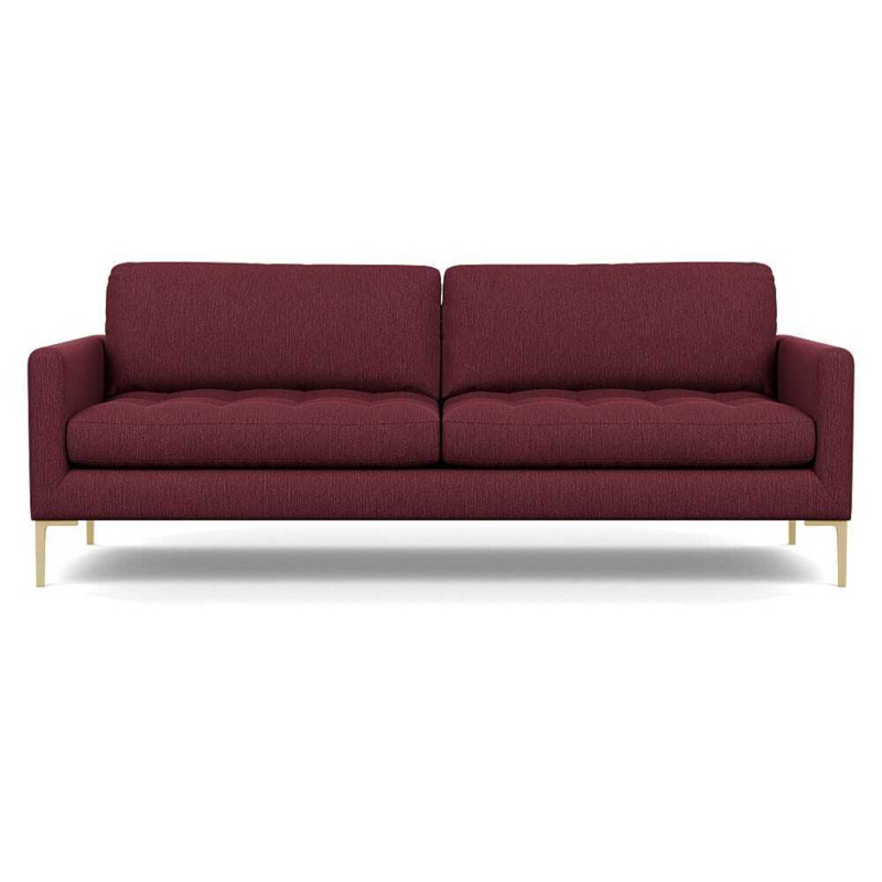 Heal's Eton 4 Seater Sofa Smart Linen Mix Maroon Brass Feet by Heal's ...