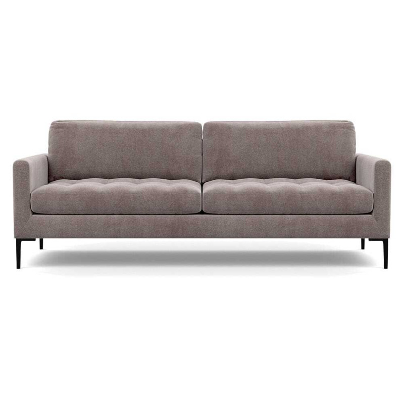 Heal's Eton 4 Seater Sofa Smart Luxe Velvet Mushroom Black Feet - Heal ...