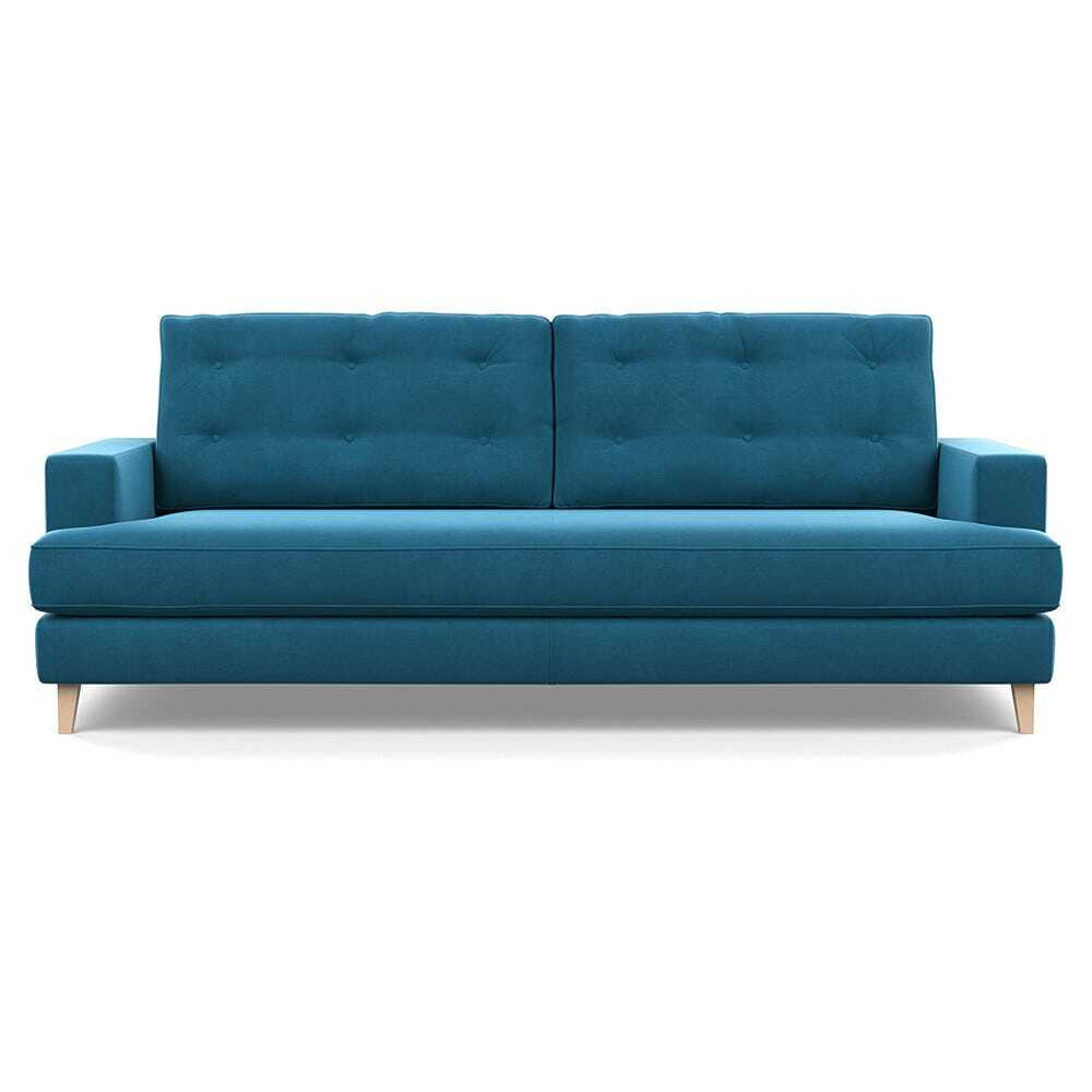 Heal's Richmond 3 Seater Sofa Smart Luxe Velvet Cognac Natural Ash Feet ...