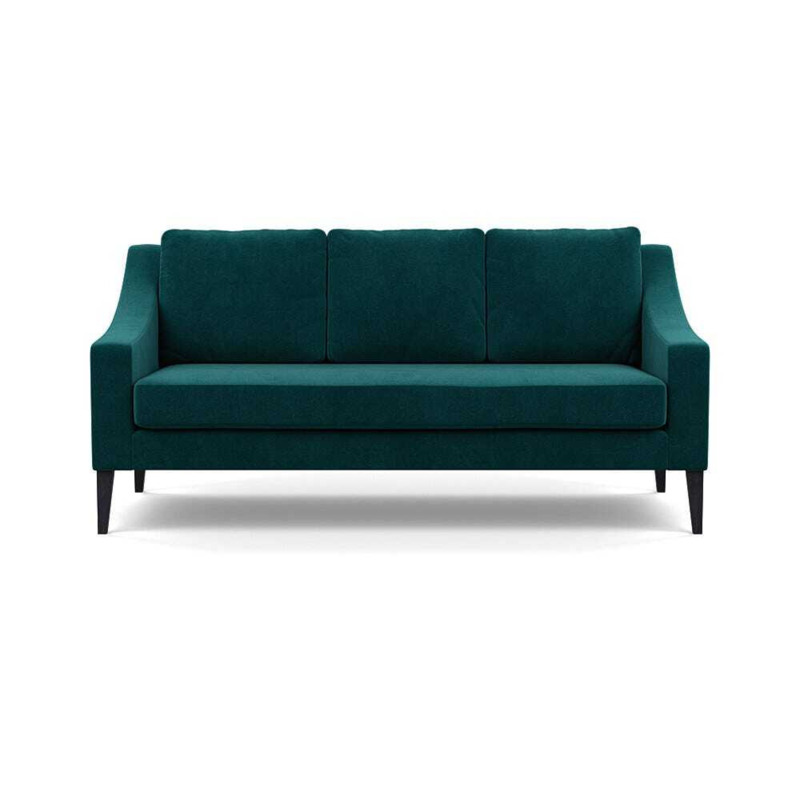 Heal's Richmond 3 Seater Sofa Smart Luxe Velvet Ocean Black Feet - Heal ...