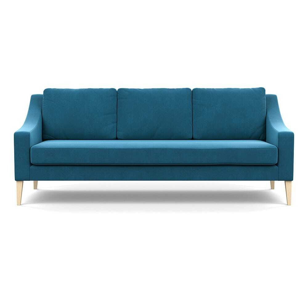 Heal's Richmond 4 Seater Sofa Smart Velvet Ocean Natural Feet - Heal's ...