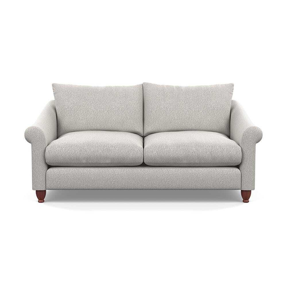 Heal's Devon 3 Seater Sofa Chunky Boucle Ecru Walnut Stained Feet by ...