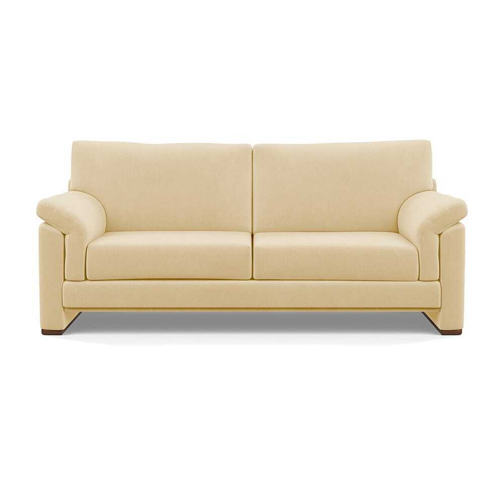 Heal's Paris II 3 Seater Sofa Smart Luxe Velvet Biscuit Walnut Stained ...