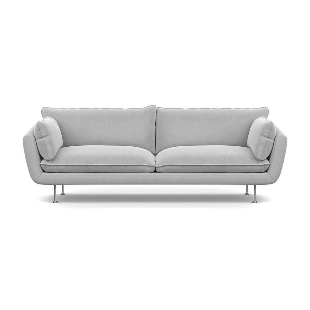 Heal's Allora 4 Seater Sofa Velvet Platinum Stainless Steel Feet - Heal ...
