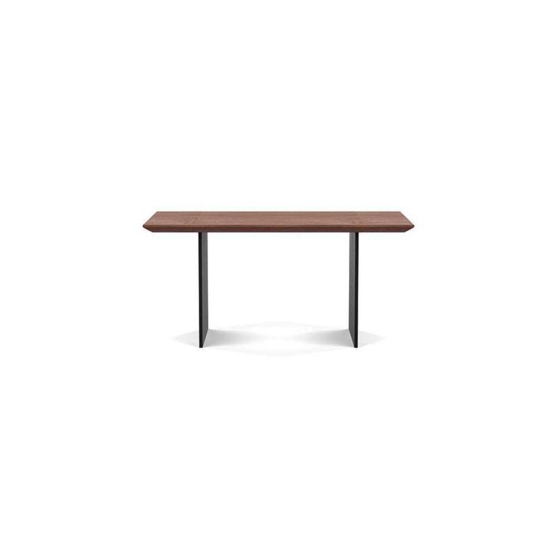 Heal's Berlin Dining Table 160x90cm Walnut Chamfered Edge Filled Black ...