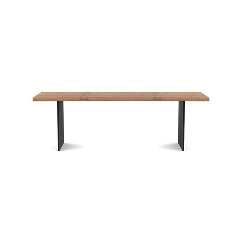 Heal's Berlin Dining Table 240x90cm Smoked Oak Natural Edge Not Filled ...