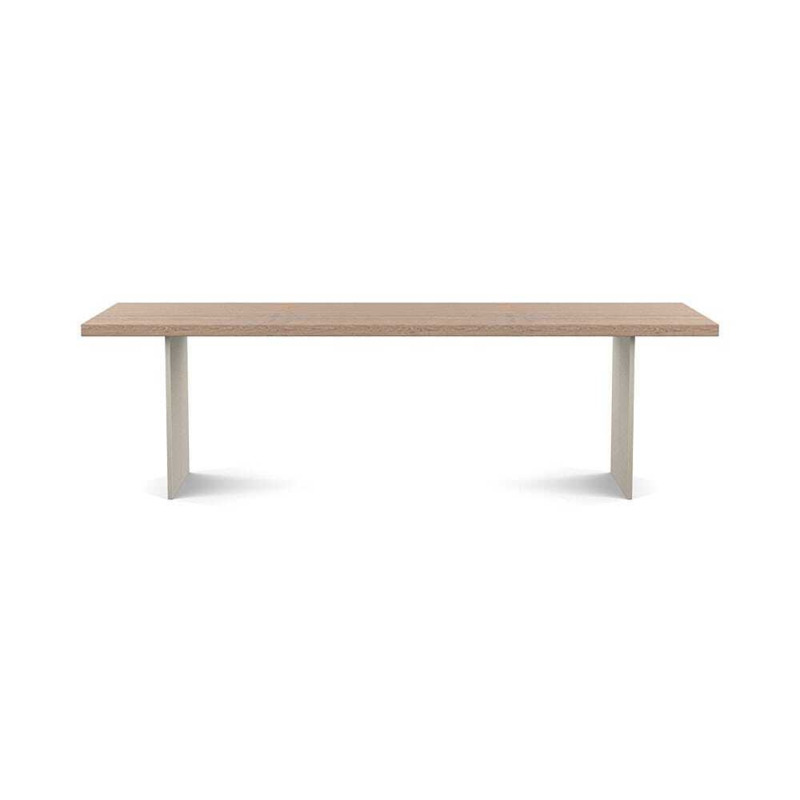 Heal's Berlin Dining Table 260x100cm Grey Oak Straight Edge Filled ...