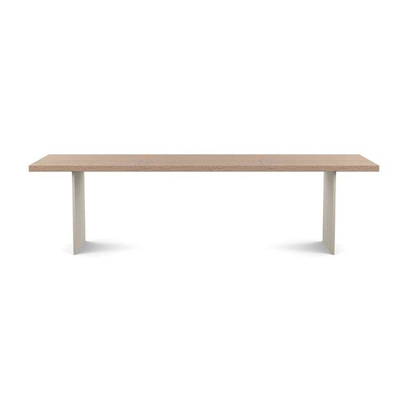 Heal's Berlin Dining Table 280x100cm Grey Oak Straight Edge Filled ...