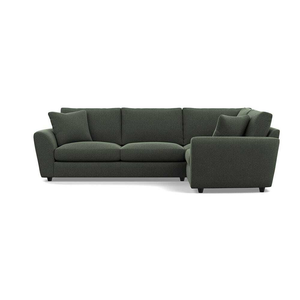 Heal's Snooze Right Hand Facing Corner Sofa Boucle Fern Black Feet by ...