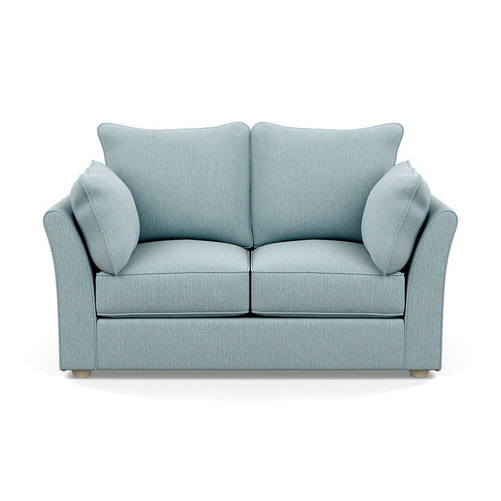 Heal's Tailor 2 Seater Sofa Smart Linen Mix Duck Egg Natural Beech Feet by Heal's | ufurnish.com