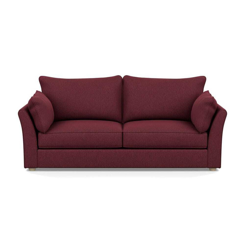 Heal's Tailor 4 Seater Sofa Smart Linen Mix Maroon Natural Beech Feet ...
