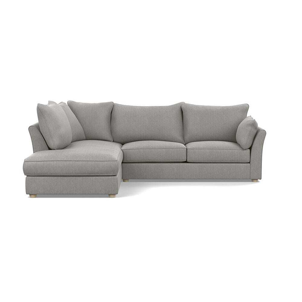 Heal's Tailor Left Hand Facing Corner Sofa Texture Pale Grey Natural Beech Feet by Heal's ...