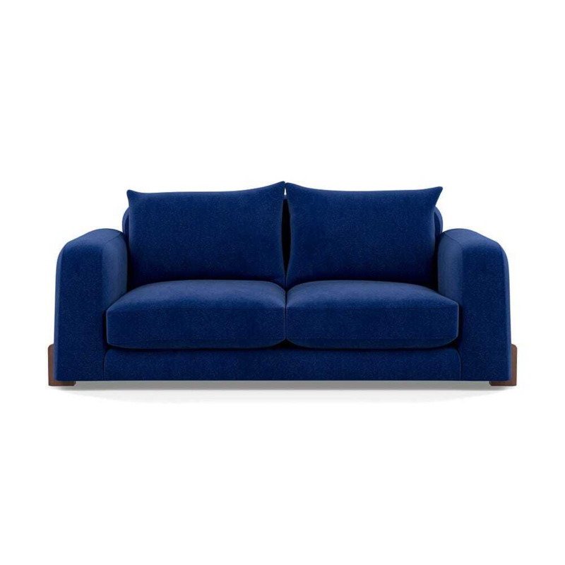 Heal's Nuvola 2 Seater Sofa Smart Luxe Velvet Azure Walnut Stained Feet ...