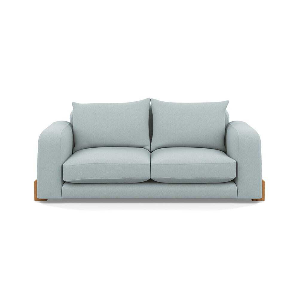 Heal's Nuvola 3 Seater Sofa Brushed Cotton Mist Natural Oak Feet - Heal ...
