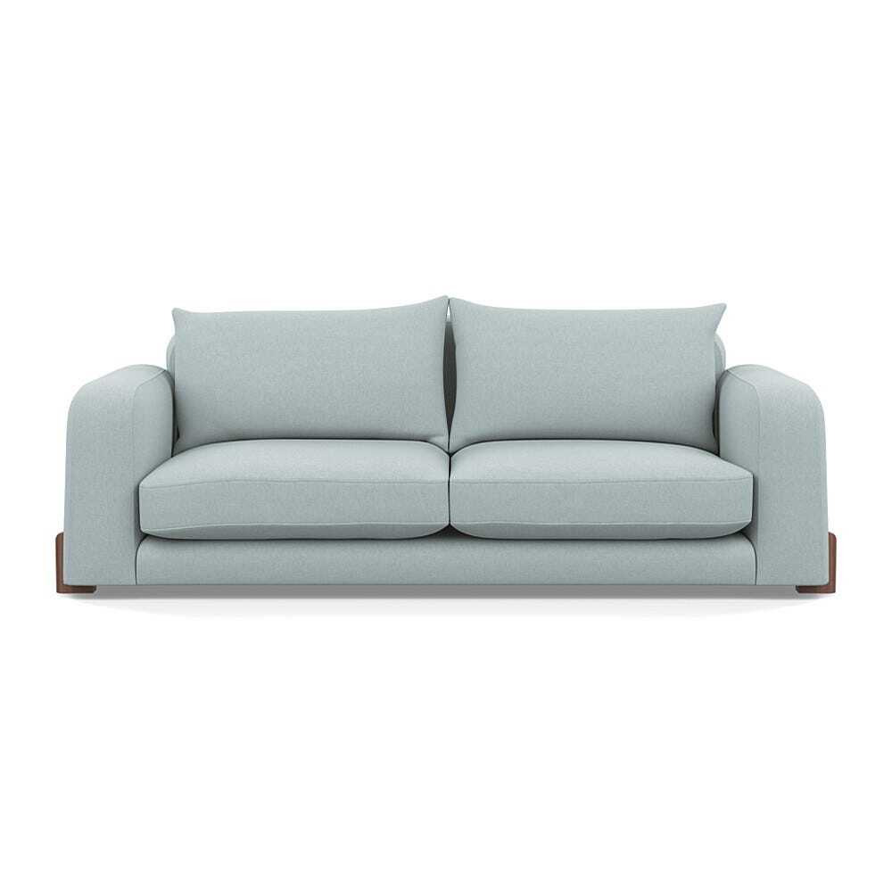 Heal's Nuvola 4 Seater Sofa Brushed Cotton Mist Walnut Stained Feet ...